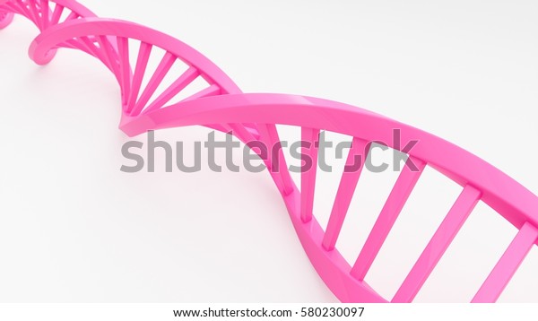 3d Rendering Pink Dna Structure Abstract Stock Illustration 580230097 ...