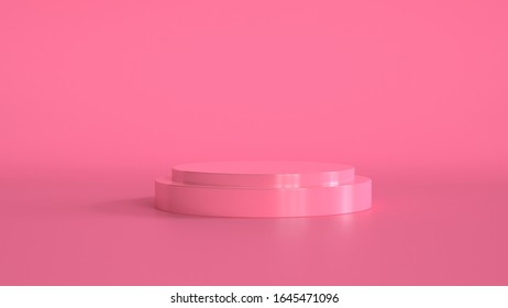 3d Rendering Pink Platform Product Display Stock Illustration ...