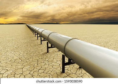 3d Rendering Pipeline Over Dry Land Stock Illustration 1593038590 ...