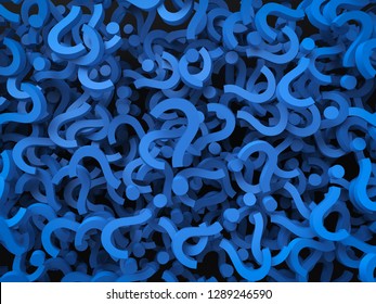 Large Pile Blue Question Mark Symbols Stock Illustration 1615429588 ...