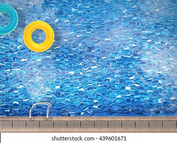 3d Rendering Pool Top View Swim Stock Illustration 439601671 | Shutterstock