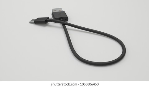 3d Rendering Power Usb Cable Typec Stock Illustration 1053806450 ...