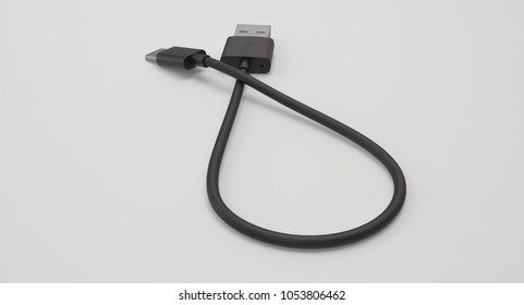 3d Rendering Power Usb Cable Typec Stock Illustration 1053806462 ...