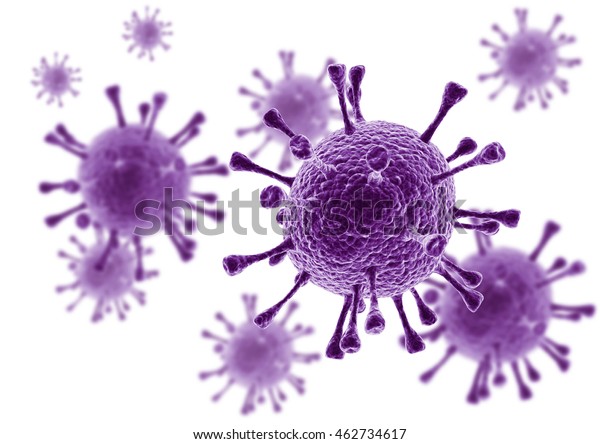 3d Rendering Purple Virus Stock Illustration 462734617 | Shutterstock