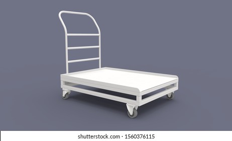 3d Rendering Push Cart Isolated Studio Stock Illustration 1560376115 ...