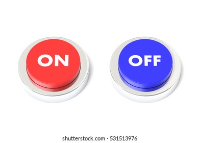 3d Rendering Push Switch On Off Stock Illustration 531513976 | Shutterstock