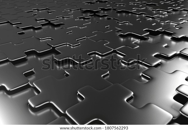 3d Rendering Puzzle Background Design Template Stock Illustration ...
