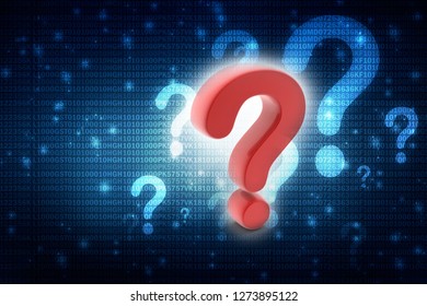 3d Rendering Question Mark Stock Illustration 1273895119