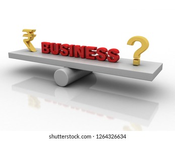 3d Rendering Question Mark Balancing Indian Stock Illustration ...