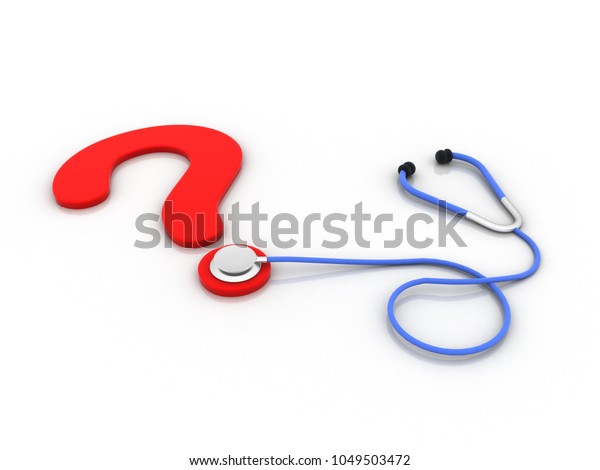 3d Rendering Question Mark Stethoscope Stock Illustration 1049503472 ...