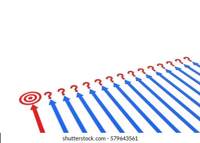 3d Rendering Question Mark Target Board Stock Illustration 579643561 ...