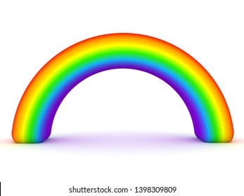 3d Rendering Rainbow 3d Rendering Isolated Stock Illustration 1398309809