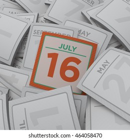 3d Rendering Random Calendar Pages 16 Stock Illustration 464058470 ...