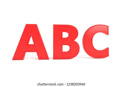 3d Rendering Red Abc Letters Alpha 스톡 일러스트 1238204350 | Shutterstock
