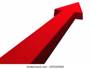 3d Rendering Red Arrow Extending Stock Illustration 1595329405 ...