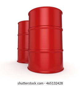 Red Color Metal Oil Barrel 200l Stock Illustration 1121852162