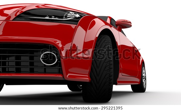3d Rendering Red Car On White Stock Illustration 295221395 | Shutterstock