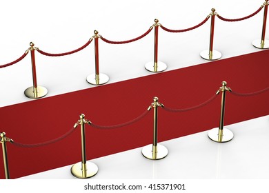 Luxury Red Carpet Barrier Rope Stock Vector (Royalty Free) 189275945
