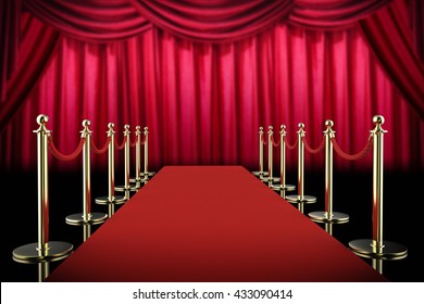 Red Carpet Vector Background Hollywood Luxury Stock Vector (Royalty ...