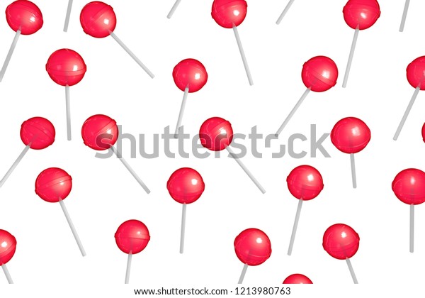 3d Rendering Red Chupa Chups On Stock Illustration 1213980763