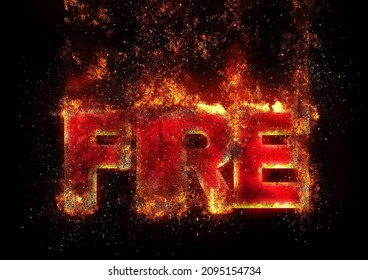 3d Rendering Red Fire Word Stock Illustration 2095154734 | Shutterstock