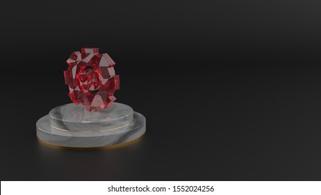 3d Rendering Red Gemstone Symbol Cogwheel Stock Illustration 1552024256 ...