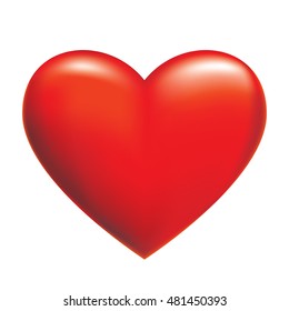 3d Red Heart Isolated On White Stock Illustration 172360436 | Shutterstock