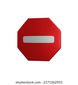 3d Rendering Red Hexagon Stop Sign Stock Illustration 2171362953 ...