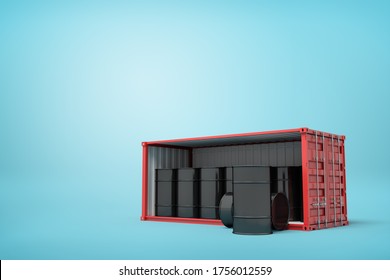 3d Rendering Red Shipping Container Filled Stock Illustration ...