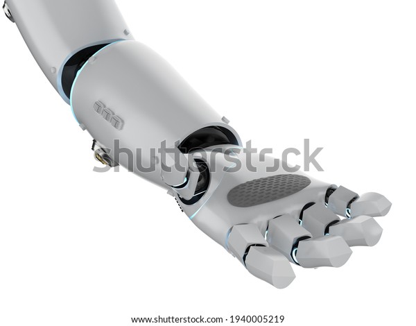 3d Rendering Robot Hand Open Extend Stock Illustration 1940005219 ...