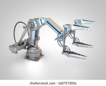 3d Rendering Robotic Hydraulic Arm Stock Illustration 1607573056 ...