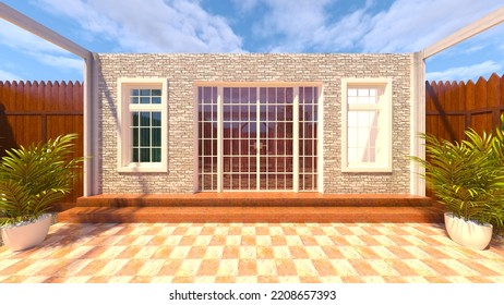 3d Rendering Rooftop Terrace Stock Illustration 2208657393 | Shutterstock