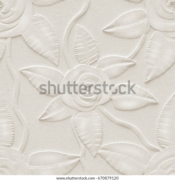 3d Rendering Roses Paper Texture Seamless: стоковая иллюстрация ...