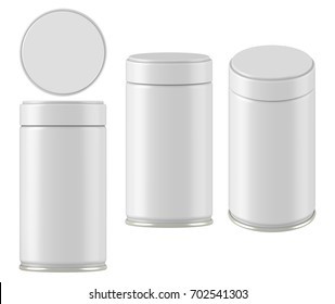 3d Rendering Round White Tin Can Stock Illustration 702541303 ...