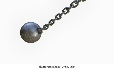 3d Rendering Rusty Wrecking Ball Isolated Stock Illustration 796291684 ...