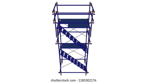 3d Rendering Scaffolding Frame 3 Floors Stock Illustration 1185302176 ...