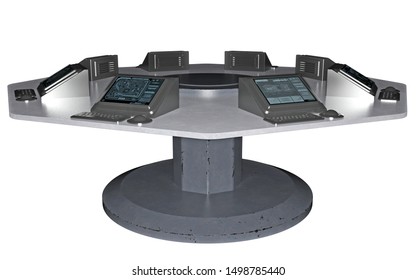 3d Rendering Science Fiction Table Communication Stock Illustration ...