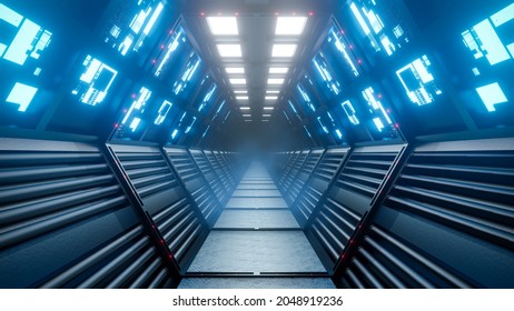3d Rendering Scifi Background Space Ship Stock Illustration 2048919236 ...