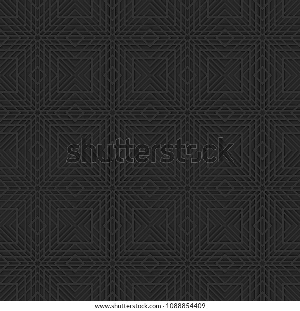 3d Rendering Seamless Dark Square Shape Stock Illustration 1088854409 ...