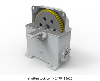 3d Rendering Section View Gearbox Stock Illustration 1479413618 ...