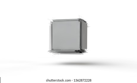 3d Rendering Several Cubes Destroyed On Stock Illustration 1362872228 ...