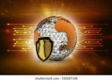 3d Rendering Shield Protection Stock Illustration 550287148 | Shutterstock
