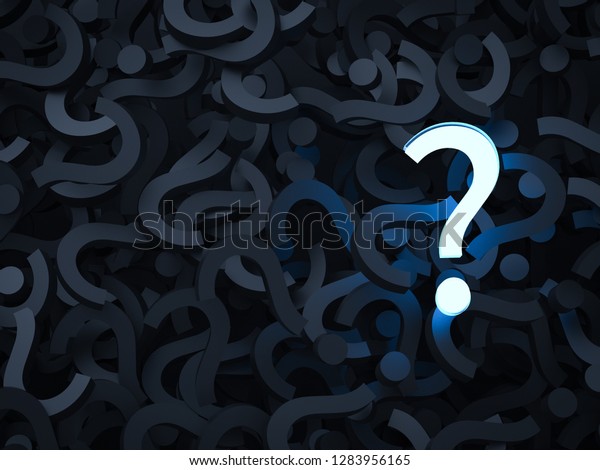 3d Rendering Shiny Question Mark Black 스톡 일러스트 1283956165 | Shutterstock
