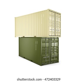 Stylized Vector Illustration Drawings Cargo Containers Stock Vector ...