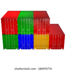 3d Rendering Shipping 20ft Container Stock Illustration 186993788 ...