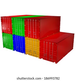 3d Rendering Shipping 20ft Container Stock Illustration 186993782 ...