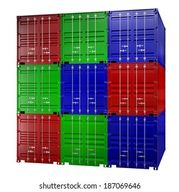 3d Rendering Shipping 20ft Container Stock Illustration 187069646 ...
