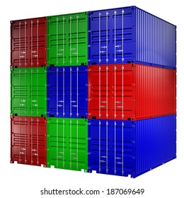 3d Rendering Shipping 20ft Container Stock Illustration 187069649 ...