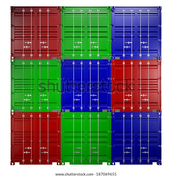 3d Rendering Shipping 20ft Container Stock Illustration 187069655 ...