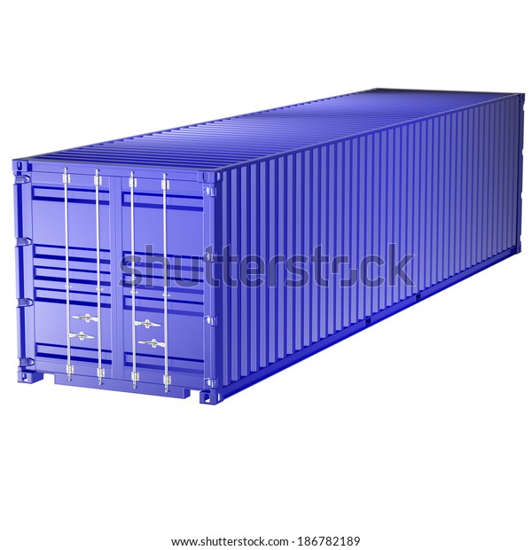 3d Rendering Shipping 40ft Container Stock Illustration 186782189 ...
